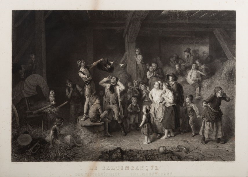Paul Girardet | Le saltimbanque et la cinquantaine. (1821) | MutualArt