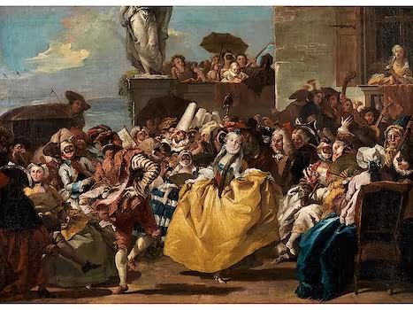 Giovanni Domenico Tiepolo | Il Minuetto - Szene aus dem venezianischen ...
