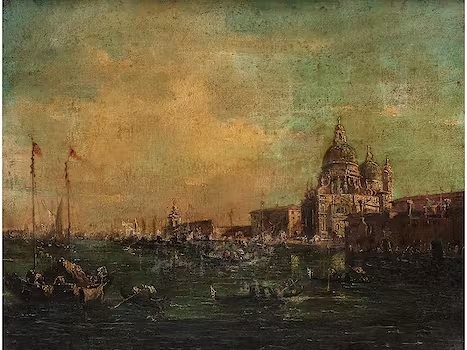 Venetian School, 18th Century | Vedute mit Santa Maria della Salute ...