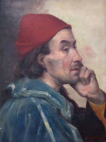 Carl Wilhelm Hübner | 'Der Denker' / 'The thinker' | MutualArt