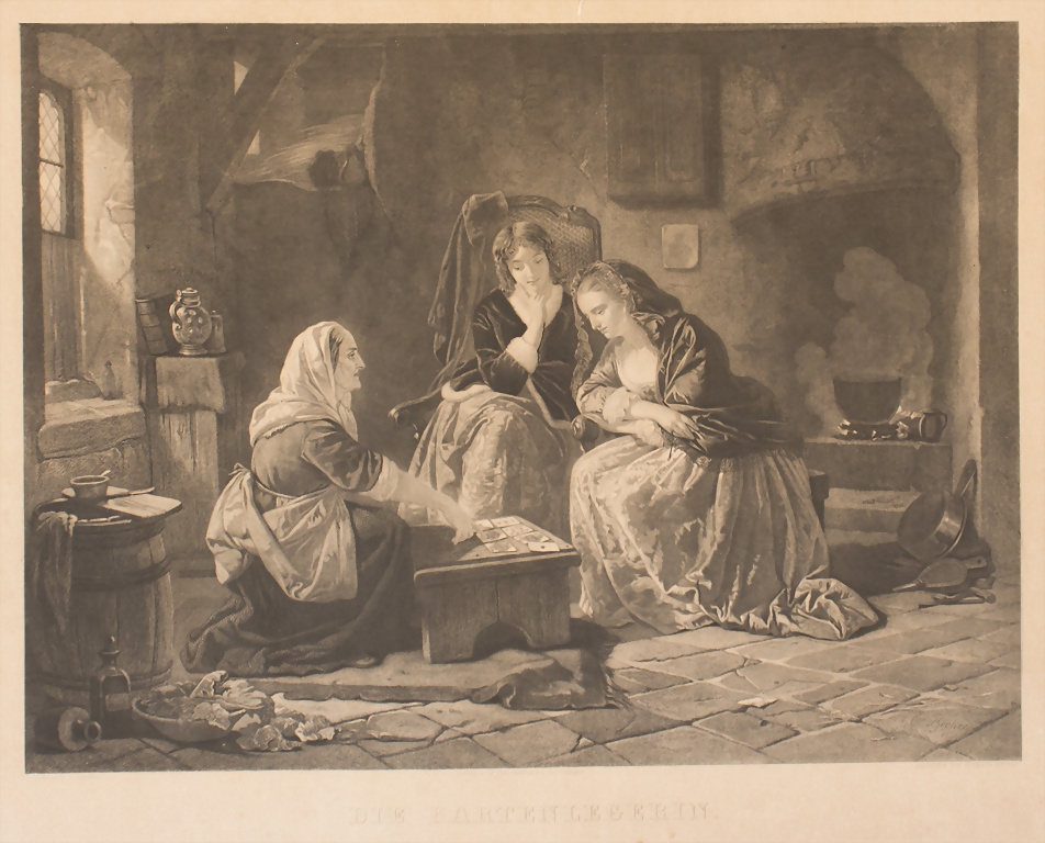 Carl Ludwig Friedrich Becker | 'The Card Reader' (1851) | MutualArt