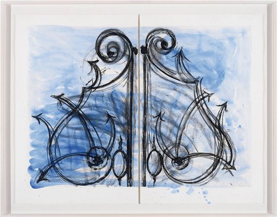 Jim Dine | BLUE DETAIL FROM THE COMMELYNCK GATE (1982) | MutualArt
