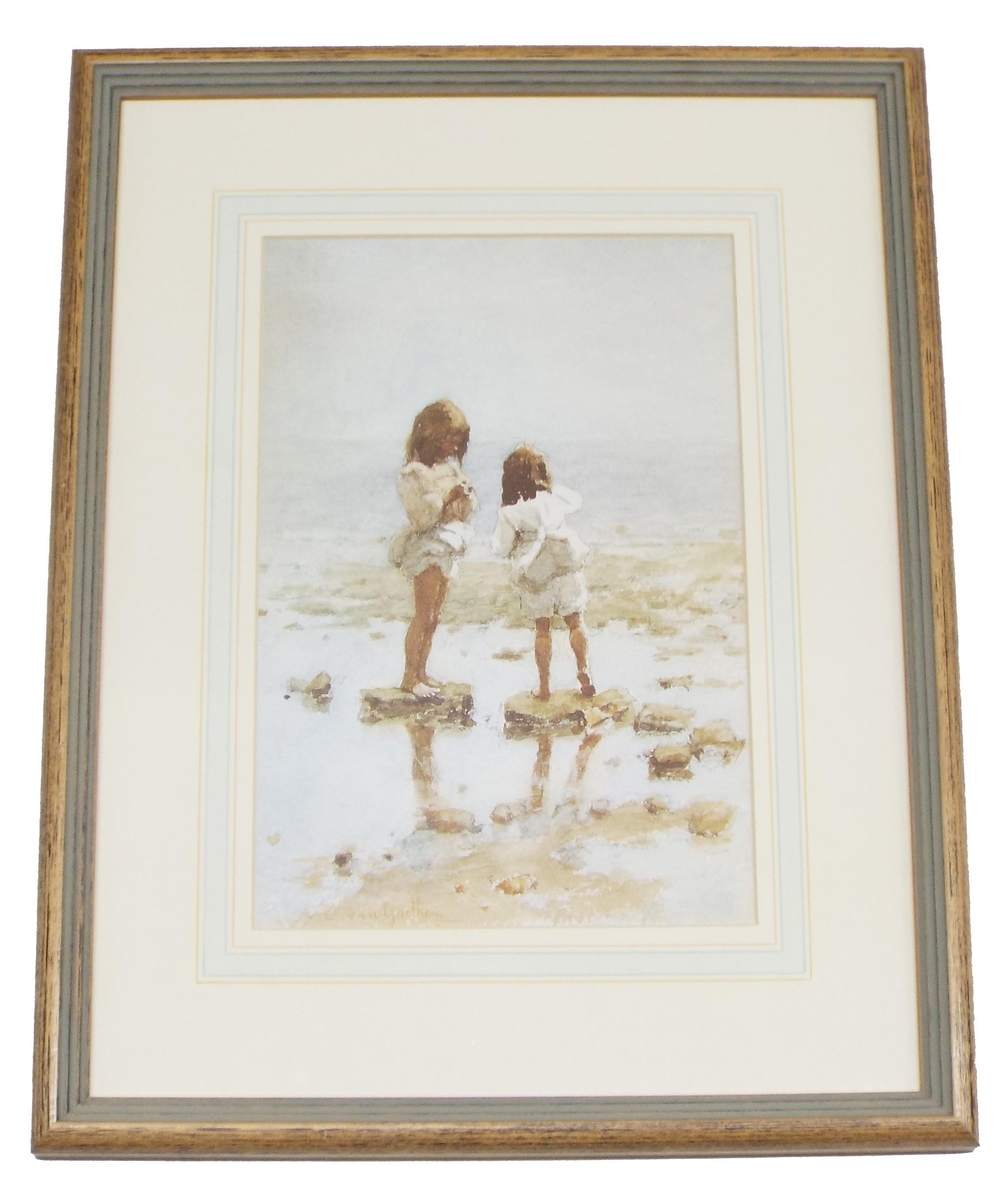 Edward Goethem | - Two children paddling upon a beach, | MutualArt