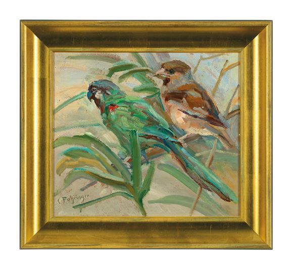 Carl Fahringer | Papagei und Spatz | MutualArt