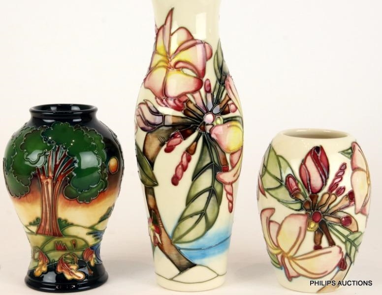Emma Bossons | THREE EMMA BOSSONS MOORCROFT VASES | MutualArt