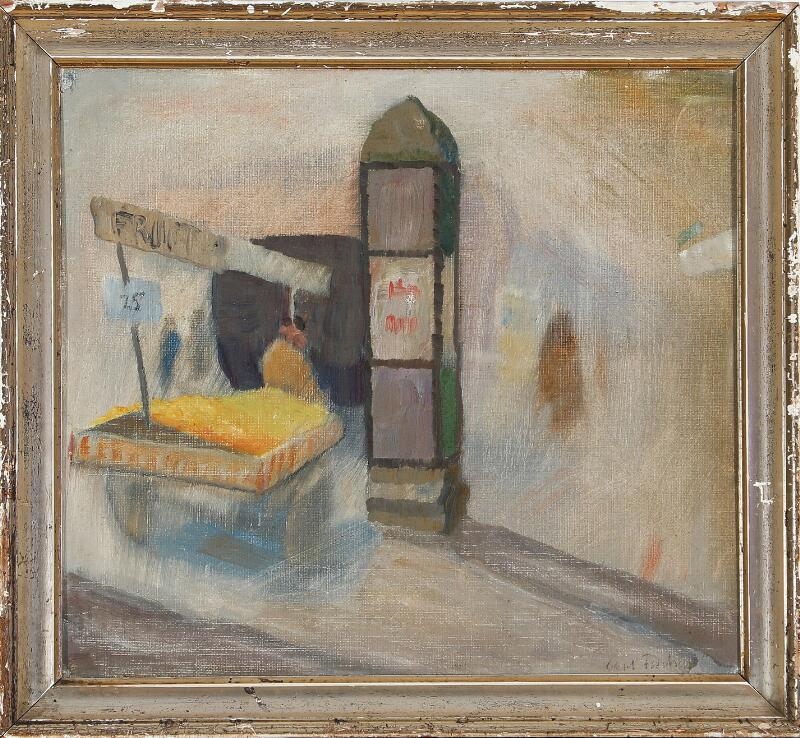 Carl Fischer | A fruitvendor with his cart | MutualArt