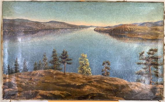 Eric Dufstrom | Expansive lake landscape (1912) | MutualArt