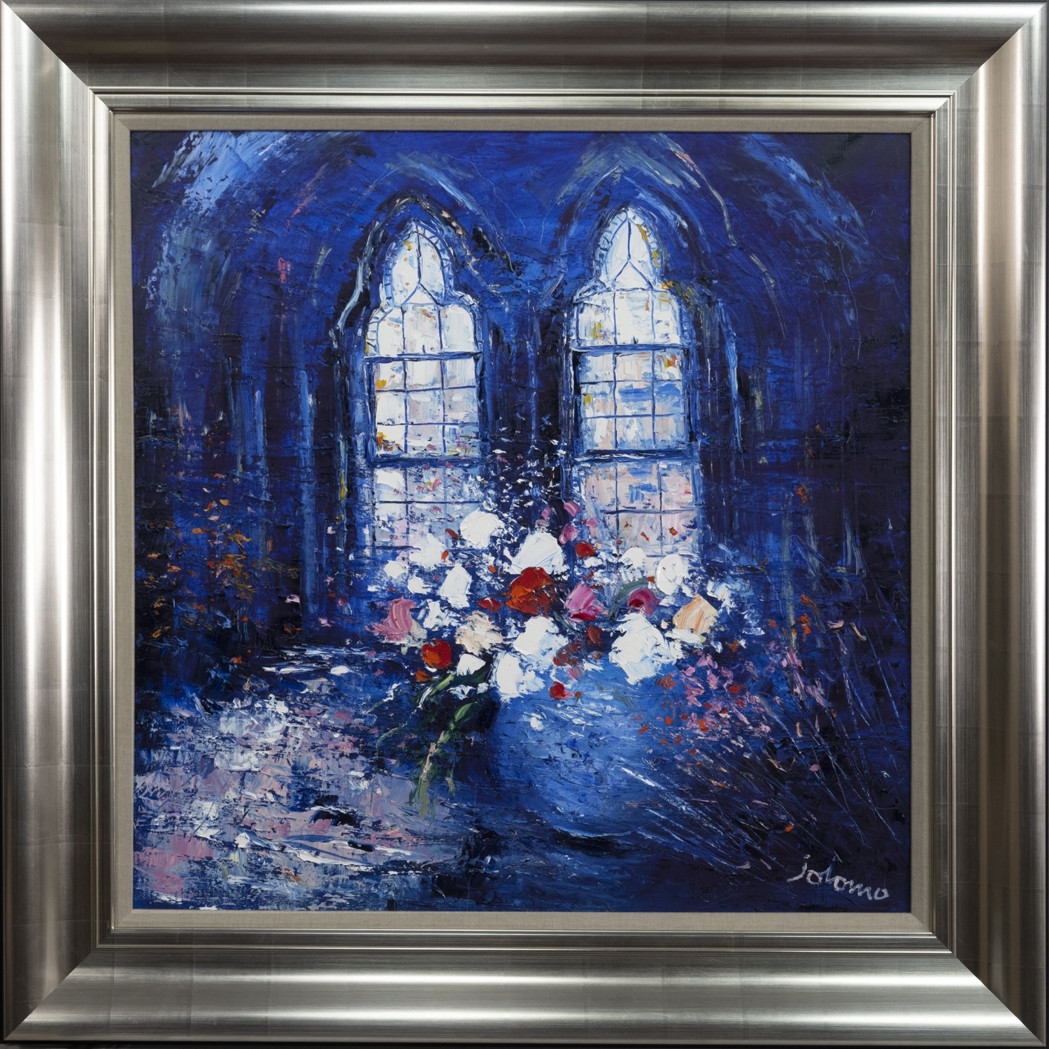 John Lowrie Morrison | CATHEDRAL WINDOW WITH FLOWERS | MutualArt