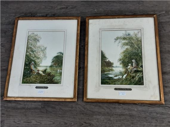 Frederick Hines | A PAIR OF WATERCOLOURS BY FRED HINES | MutualArt