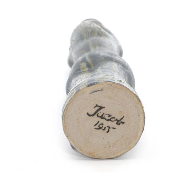 Jacob Eiler Bang | A tall stoneware vase modelled in the shape of a standing female (1955 ...