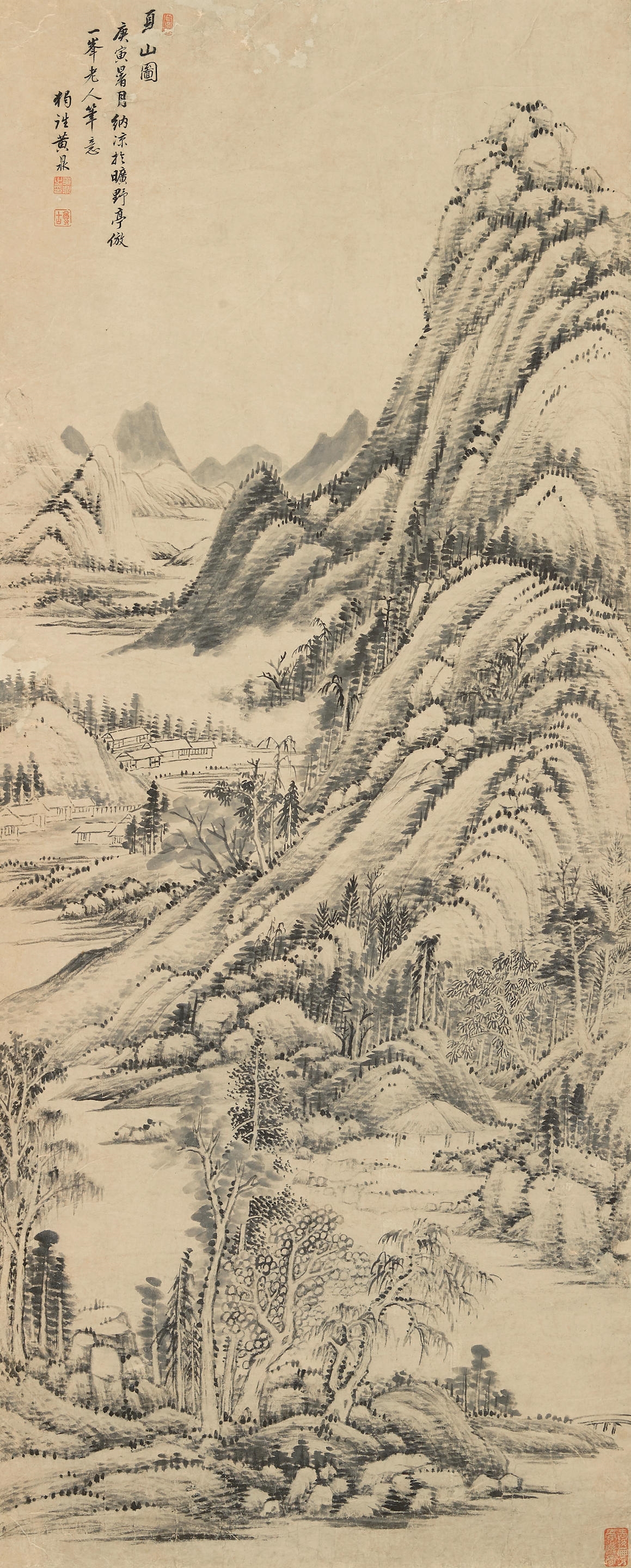 Huang Ding | Summer Mountains after Huang Gongwang, 1710 (1710) | MutualArt