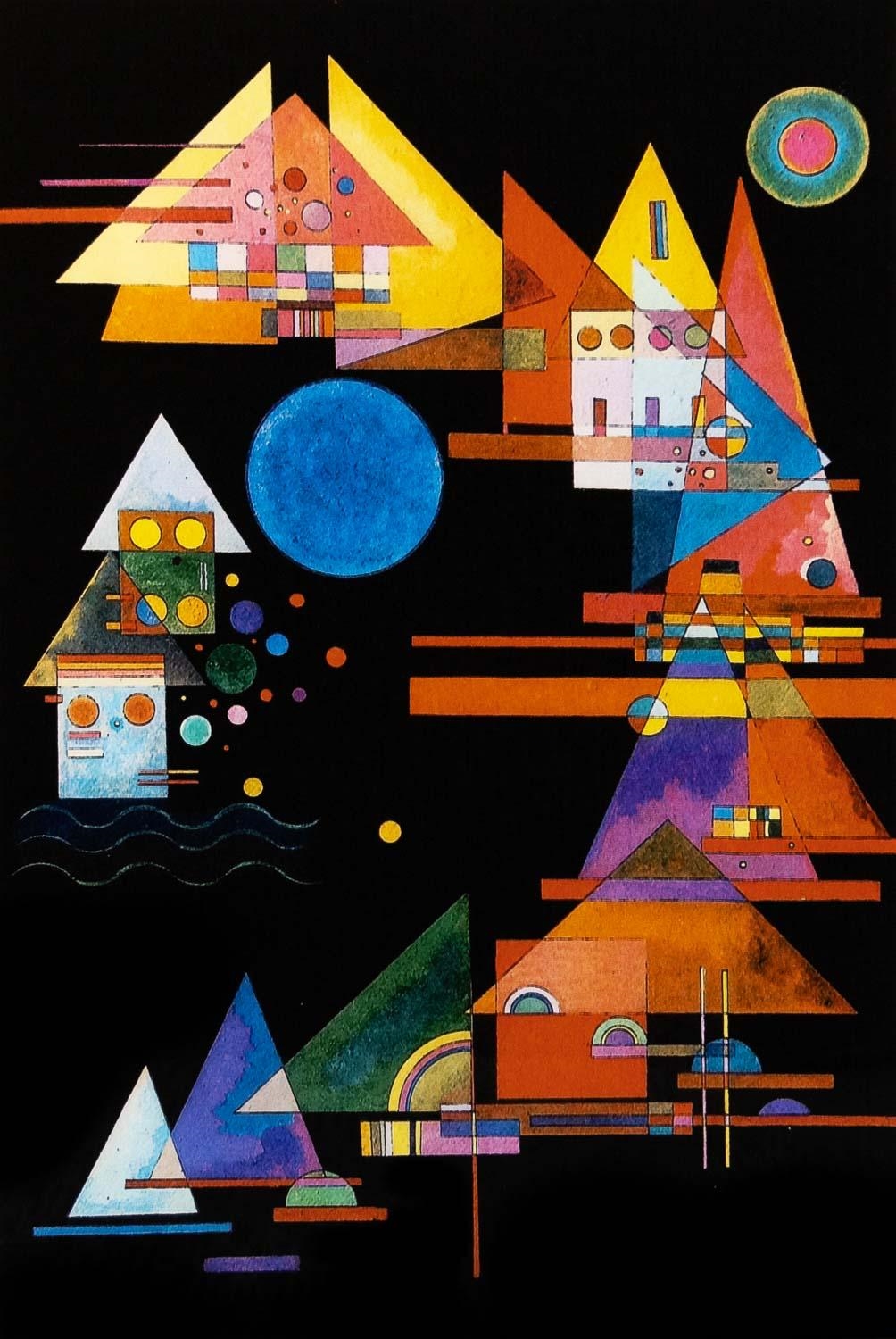 Wassily Kandinsky | Triangles in a Curve - 1927 | MutualArt