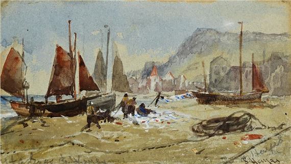 Edwin Hayes | Harbour at Hastings | MutualArt