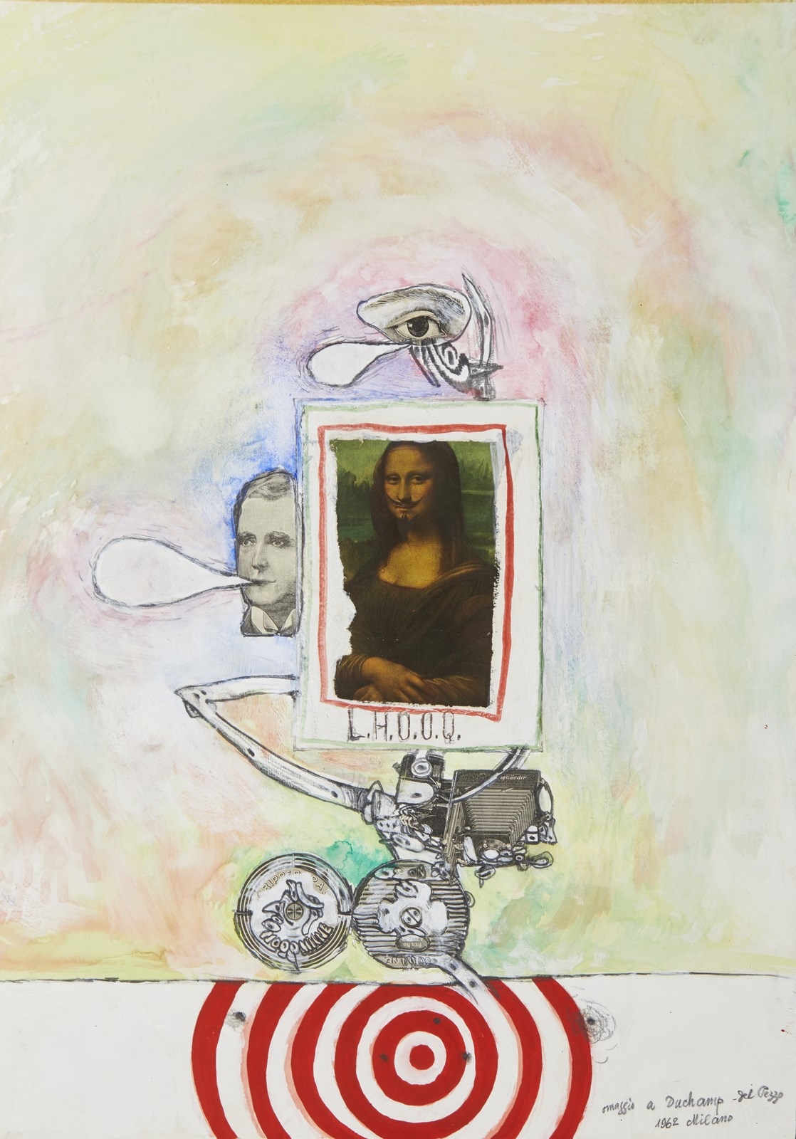 Lucio del Pezzo | Omaggio a Duchamp. (1962) | MutualArt