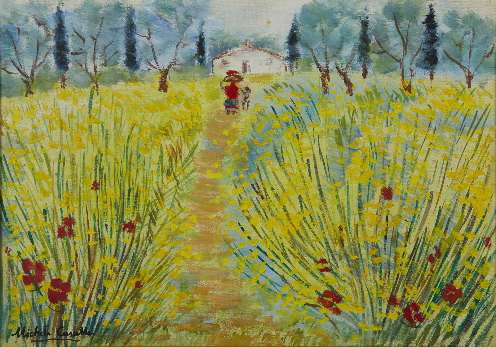 Michele Cascella | Sentiero tra le ginestre. (1980) | MutualArt