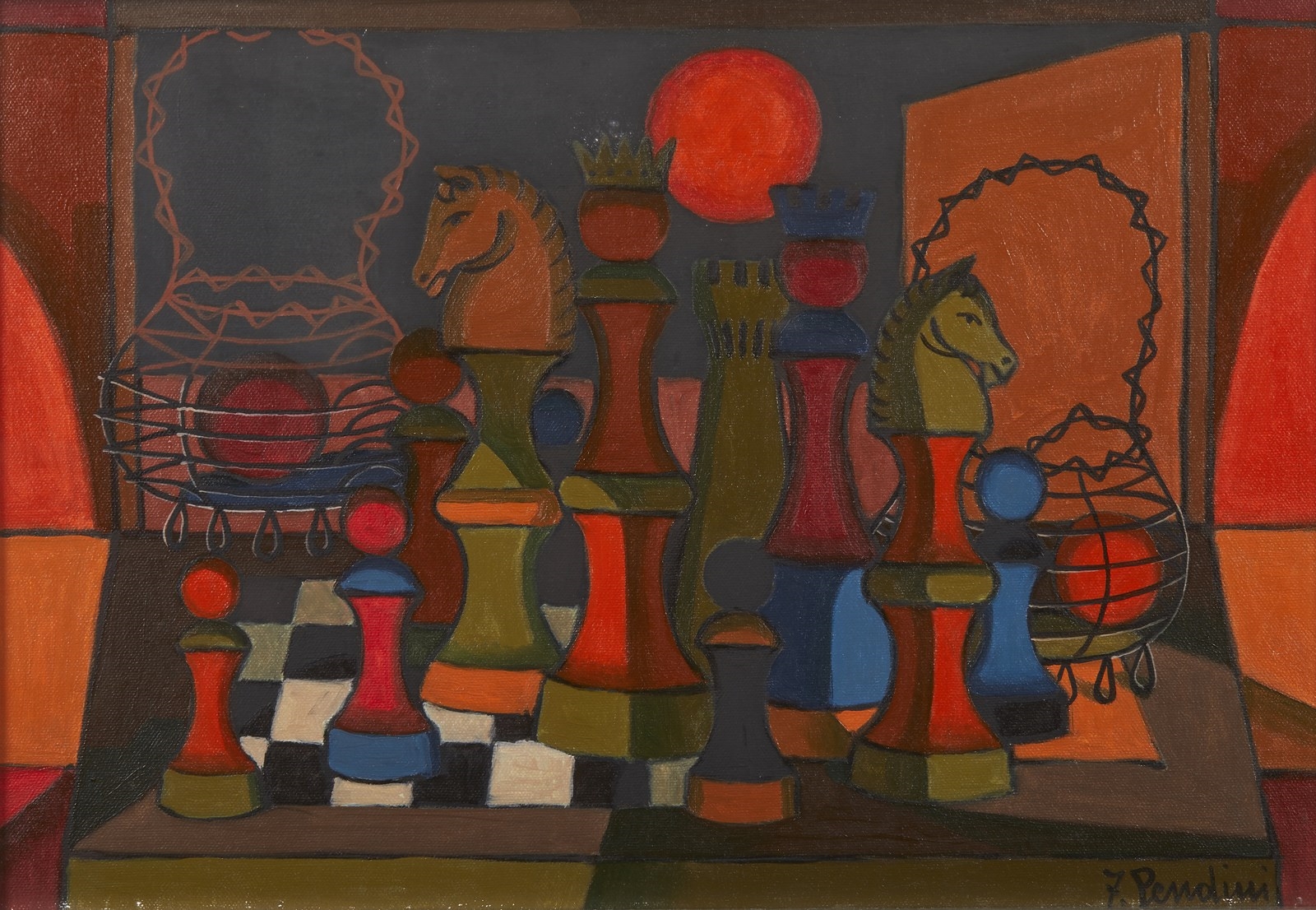 Fulvio Pendini | Scacchi. (1970) | MutualArt