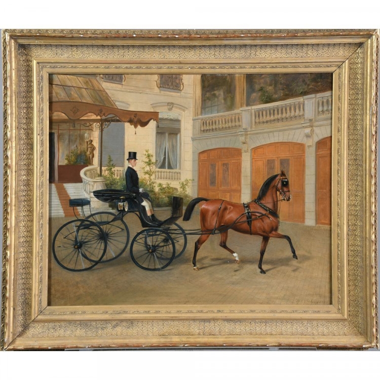 William Henry Wheelwright | La calèche sortant de l’hôtel particulier ...