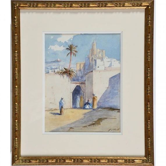 Marcel Blairat | L’entrée à la porte de la Médina | MutualArt