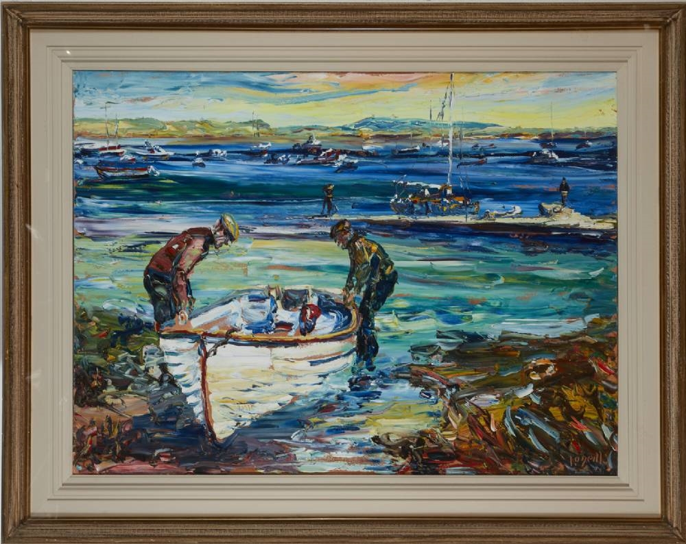 Liam O'Neill | LAUNCHING THE BOAT | MutualArt