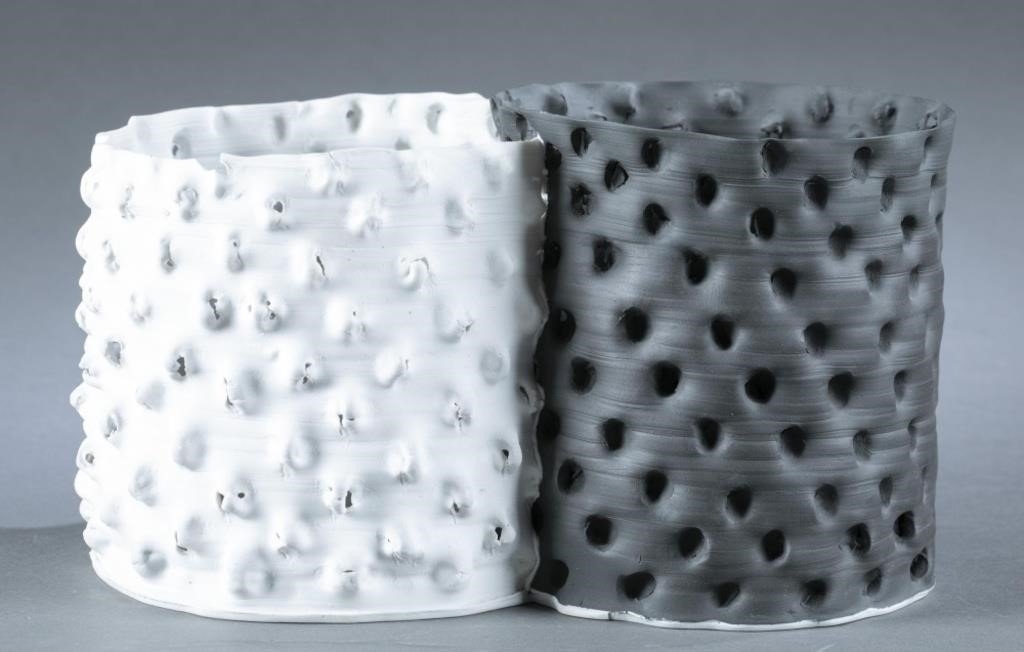 Mary Roehm | Mary Roehm, Black and White Double Pot, 2008. (2008 ...