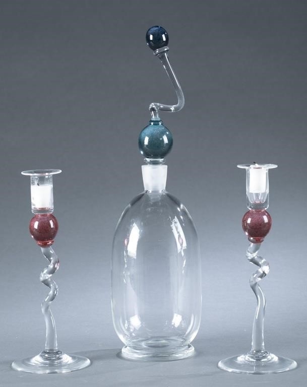 Bob Crooks | 3 Bob Crooks glass objects. | MutualArt