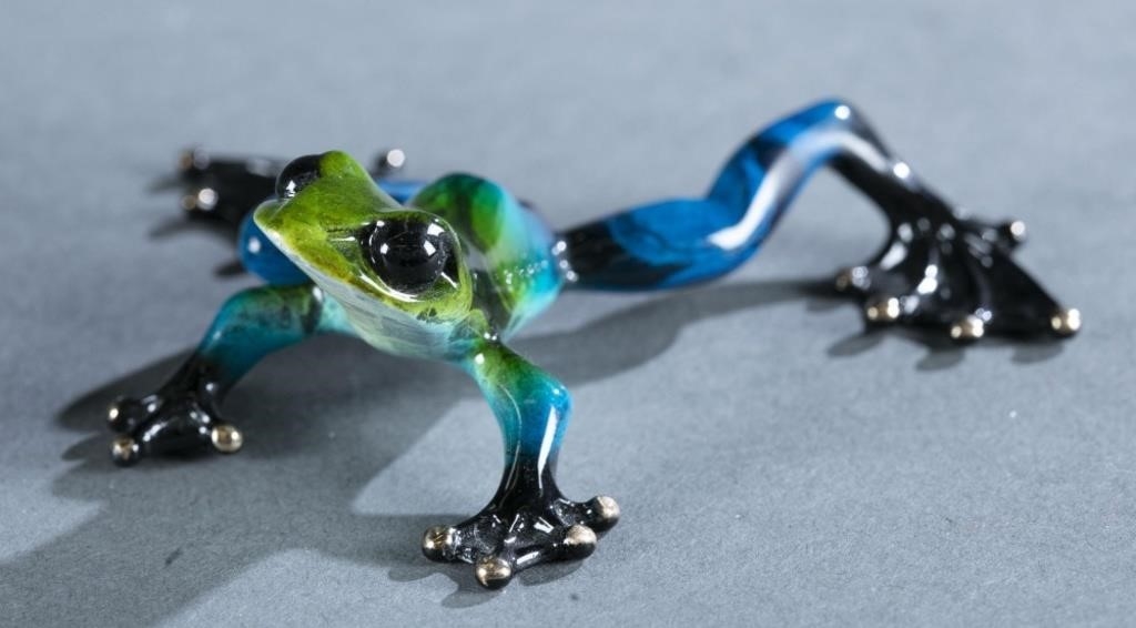 Tim Cotterill | 3 Tim Cotterill bronze frog sculptures. (2009) | MutualArt