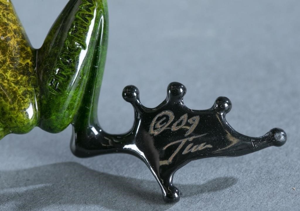 Tim Cotterill | 3 Tim Cotterill bronze frog sculptures. (2009) | MutualArt