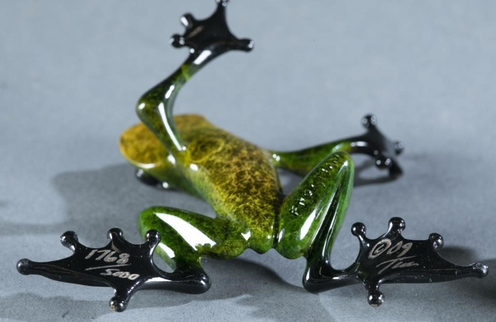 Tim Cotterill | 3 Tim Cotterill bronze frog sculptures. (2009) | MutualArt
