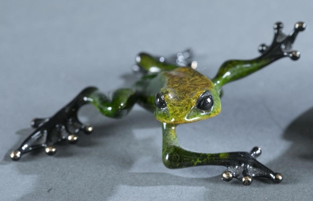 Tim Cotterill | 3 Tim Cotterill bronze frog sculptures. (2009) | MutualArt