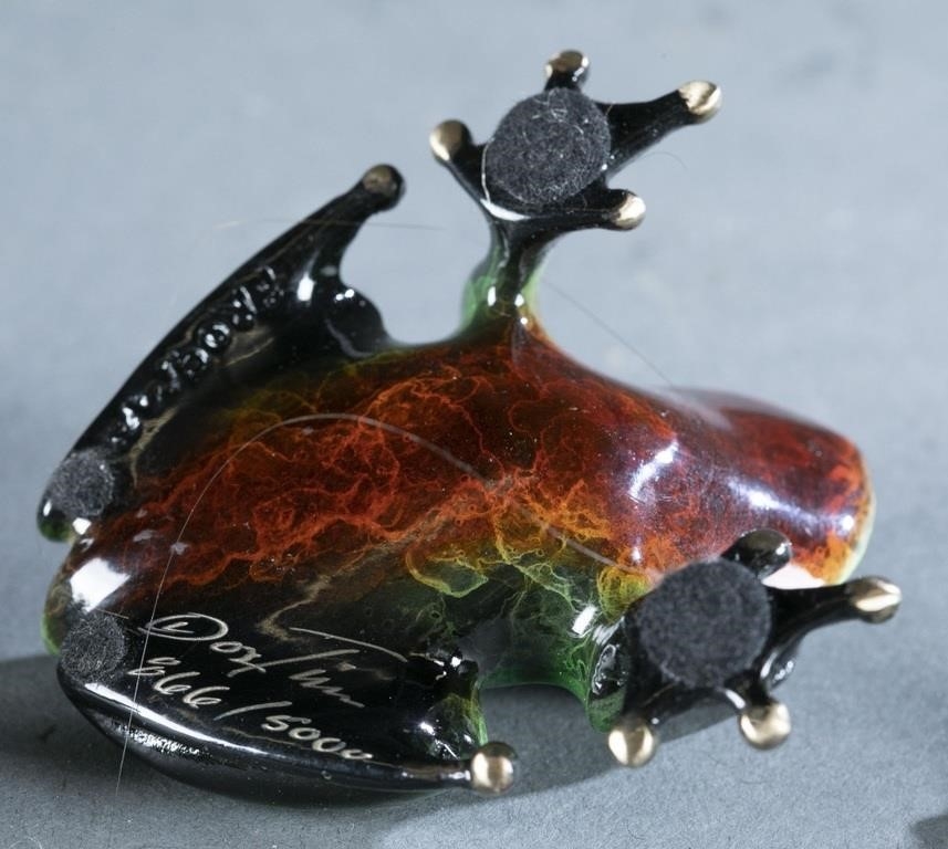 Tim Cotterill | 3 Tim Cotterill bronze frog sculptures. (2009) | MutualArt