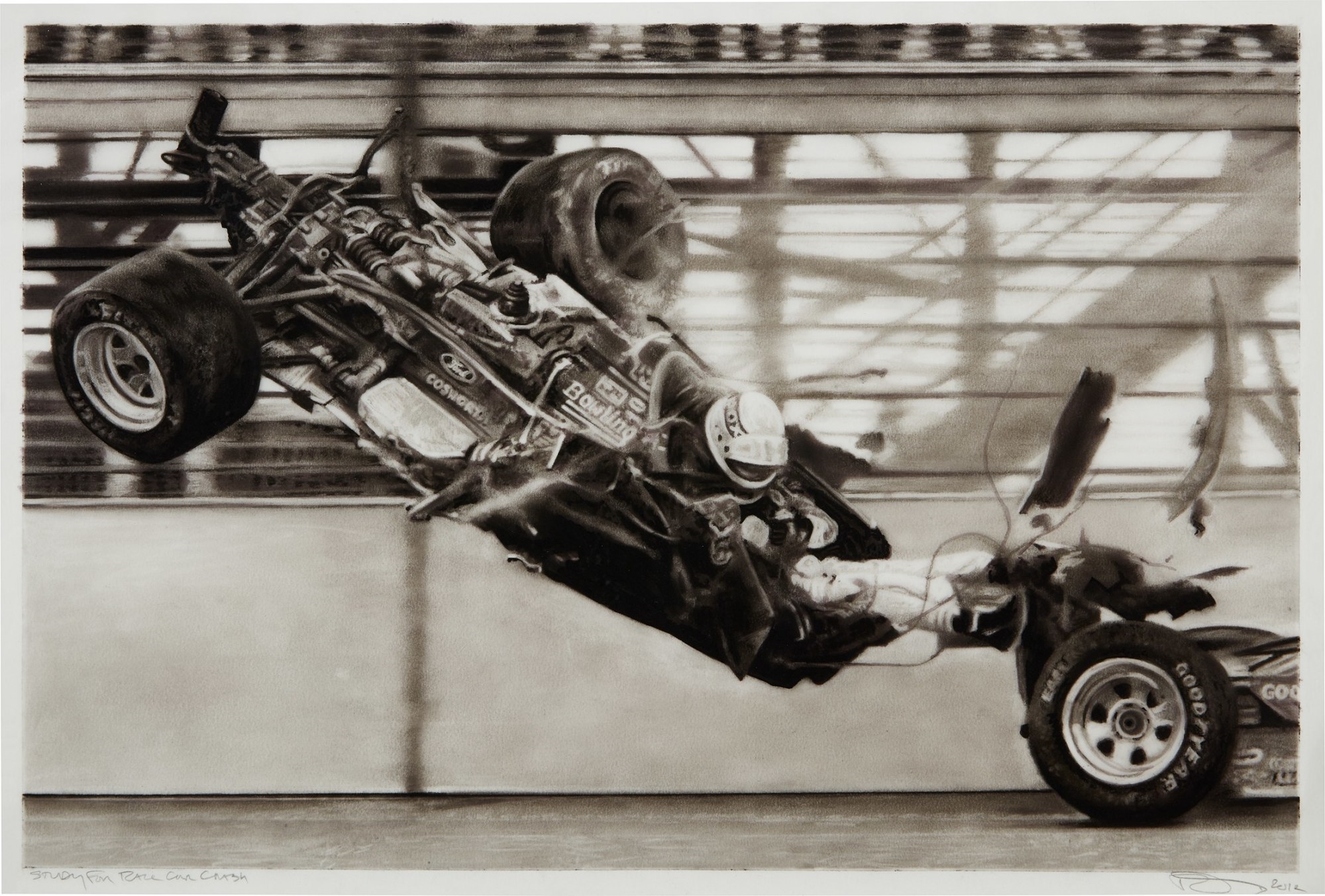 Robert Longo | Study for Race Car Crash (2012) | MutualArt