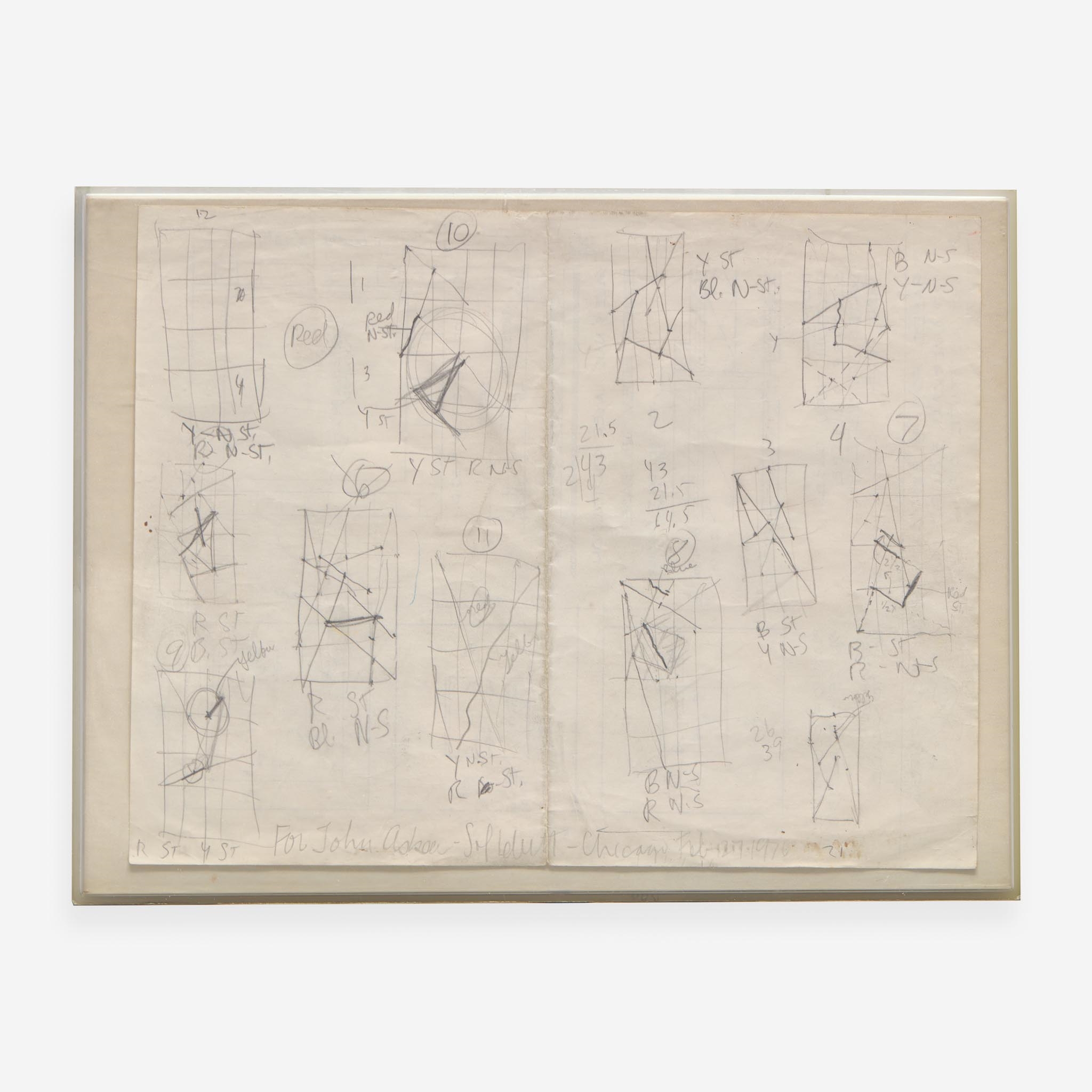Sol LeWitt | Working Drawing for Wall Drawing #281, Art Institute of ...