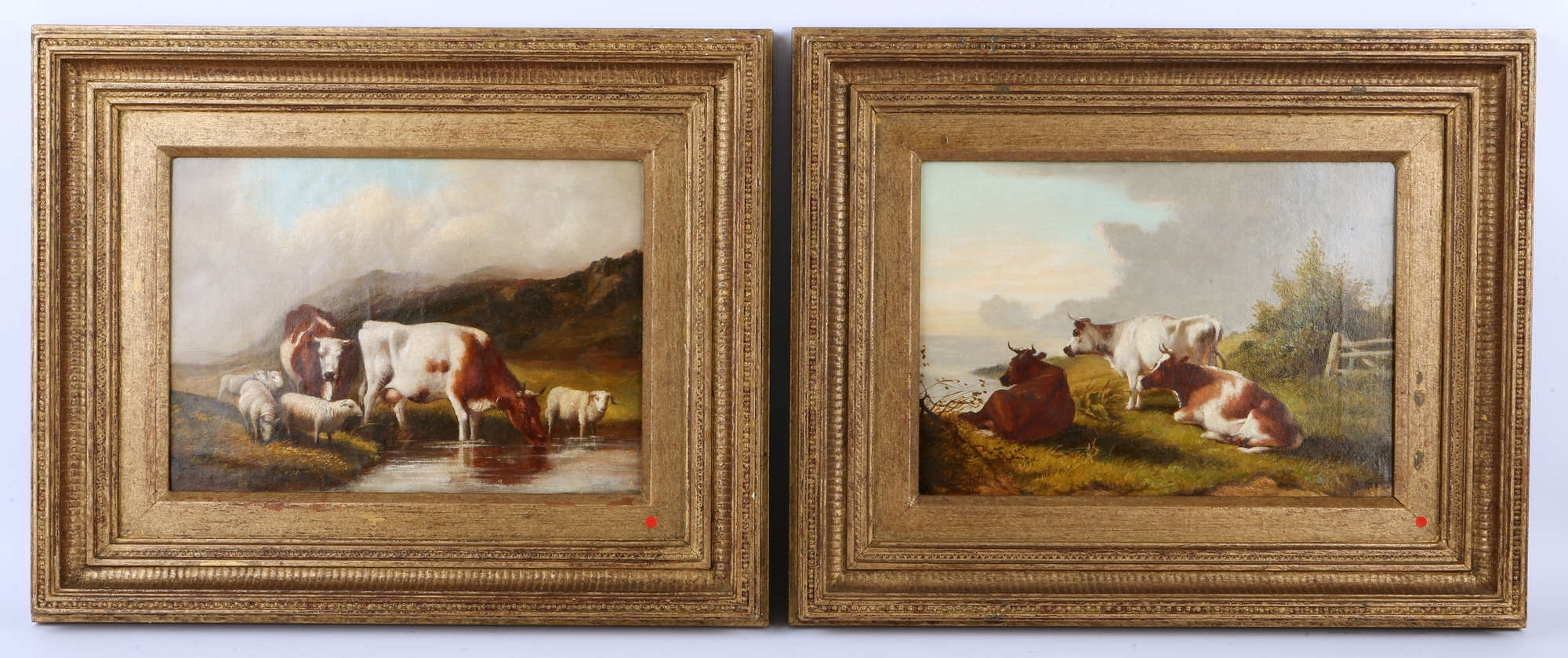 English School, 19th Century | landscape with three cattle to foreground | MutualArt