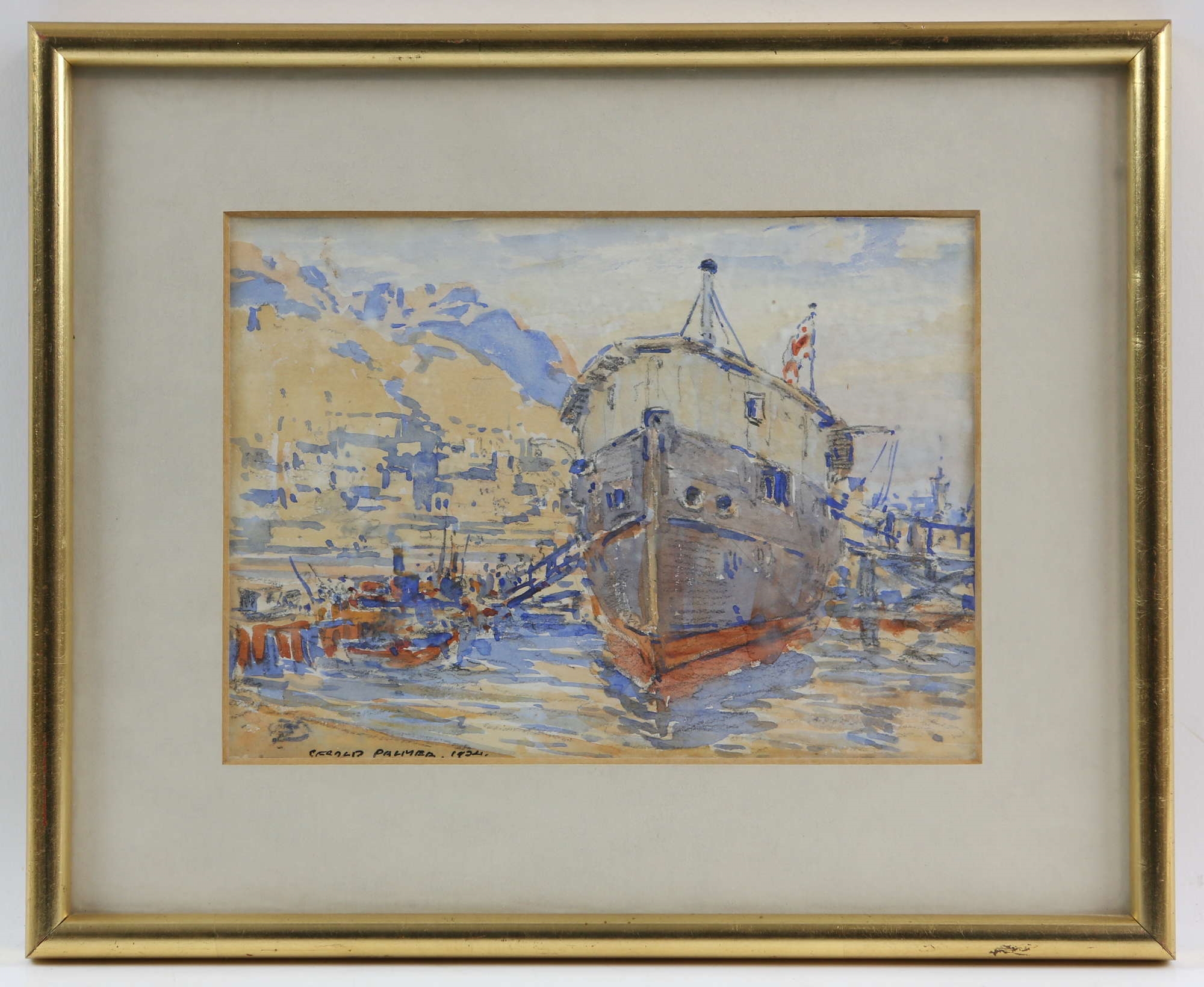 George Stainton | seascape with fishing boat to foreground | MutualArt