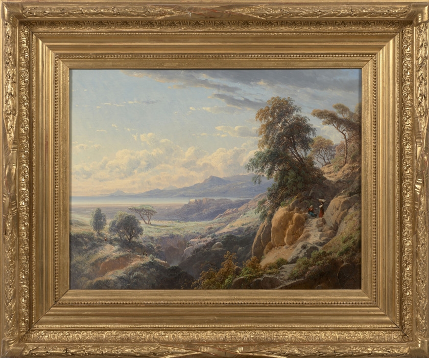 Louis Auguste Lapito | La baie de Sestri Levante animée de personnages ...