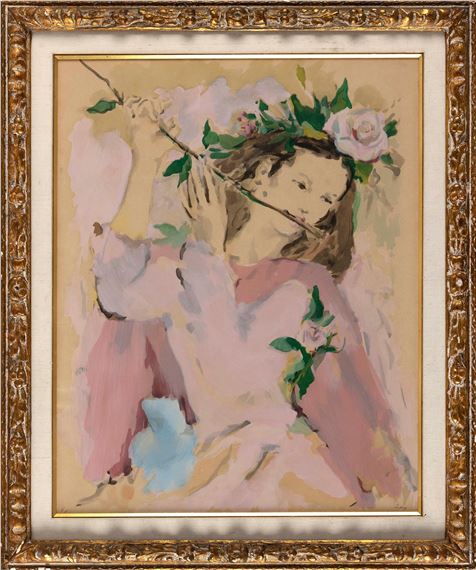 Marcel Vertès | Woodland fairy with roses. | MutualArt