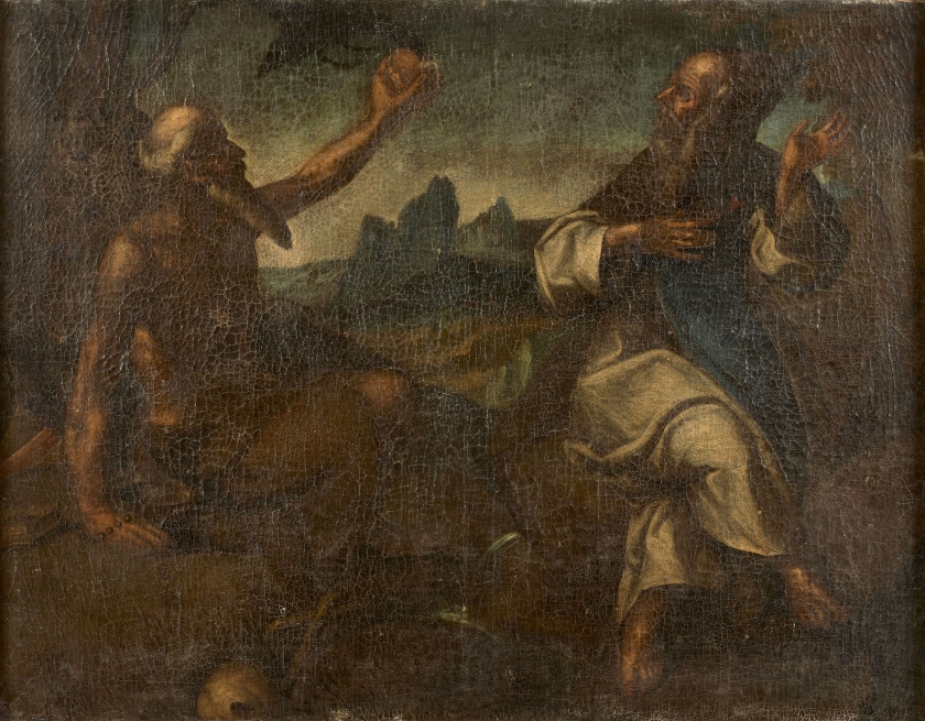 Italian School, 17th Century | Saint Antoine abbé et saint Paul ermite ...
