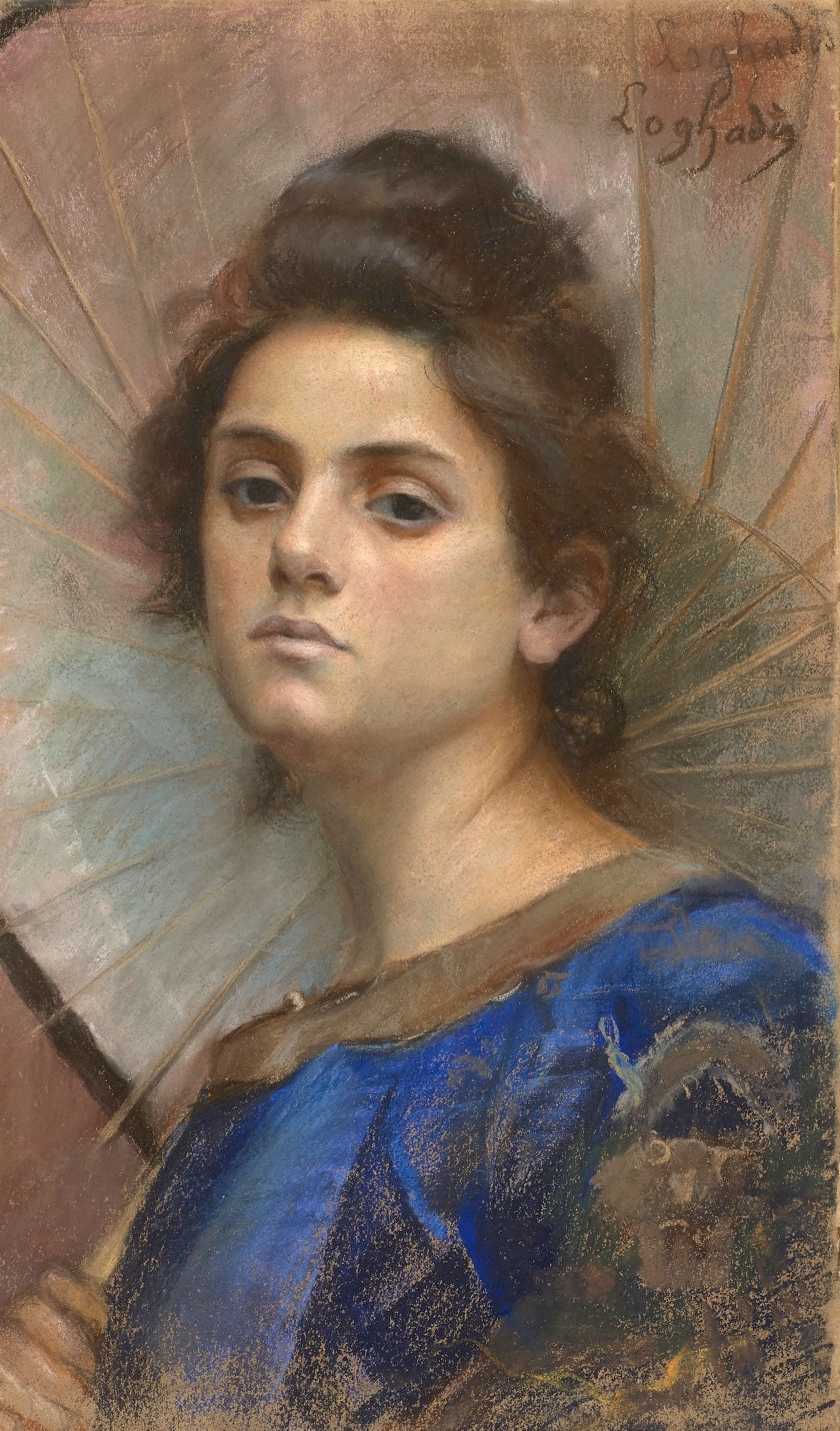 Léonie de Loghades | Jeune femme à l'ombrelle | MutualArt