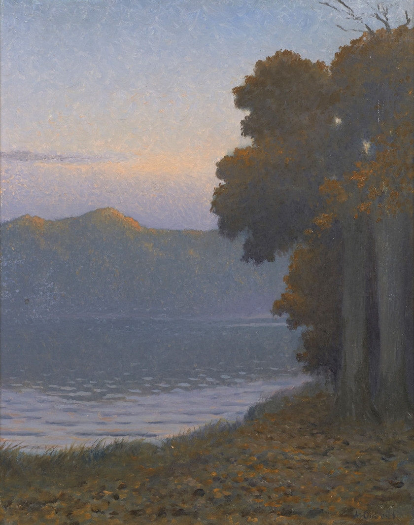 Alphonse Osbert | Le soir sur l'étang (1917) | MutualArt