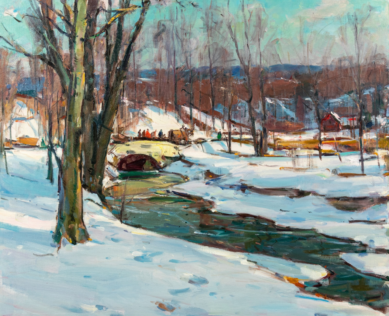 Carl William Peters | Winter Scene – The Wagon Ride | MutualArt