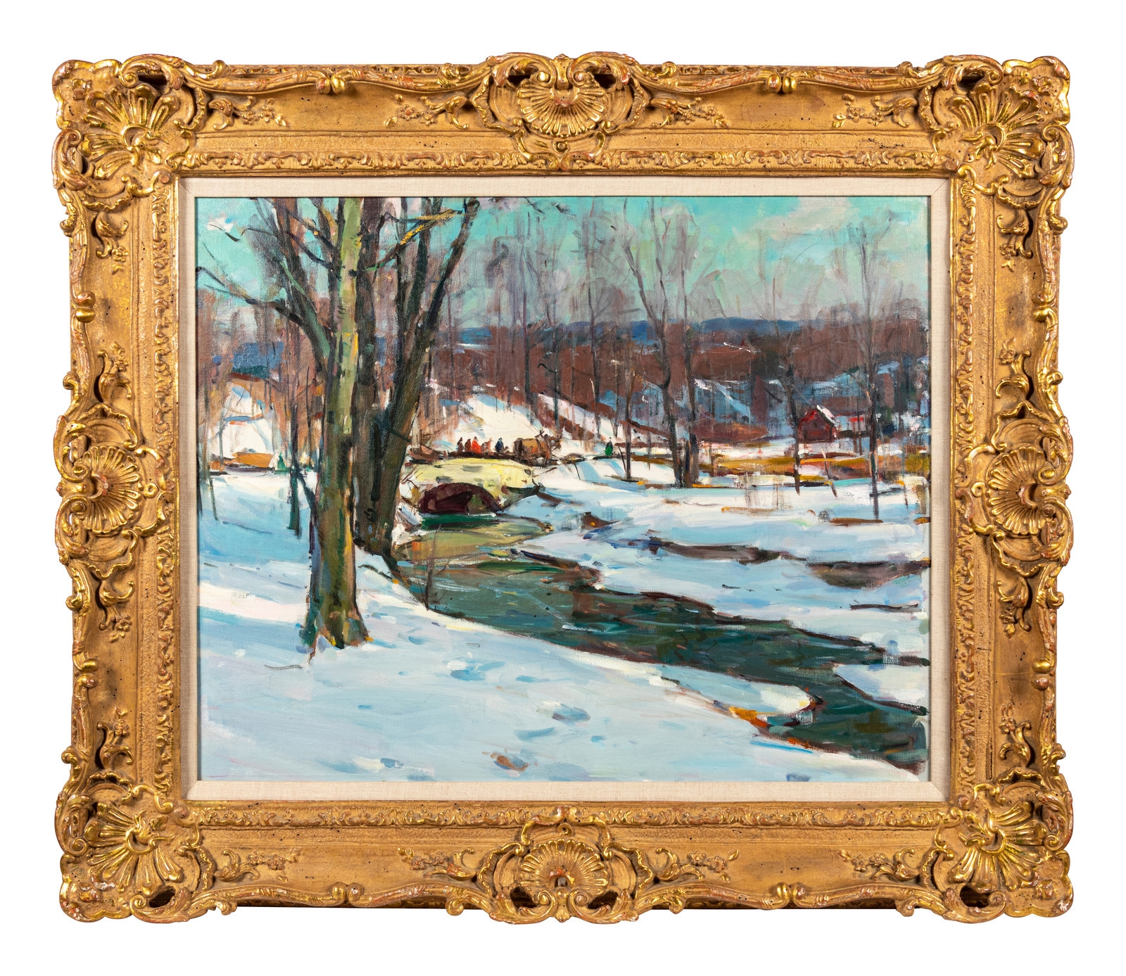 Carl William Peters | Winter Scene – The Wagon Ride | MutualArt