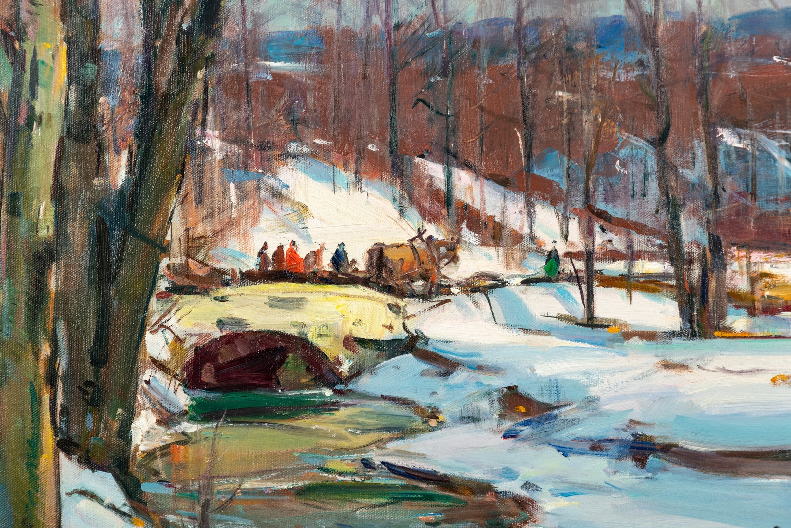 Carl William Peters | Winter Scene – The Wagon Ride | MutualArt