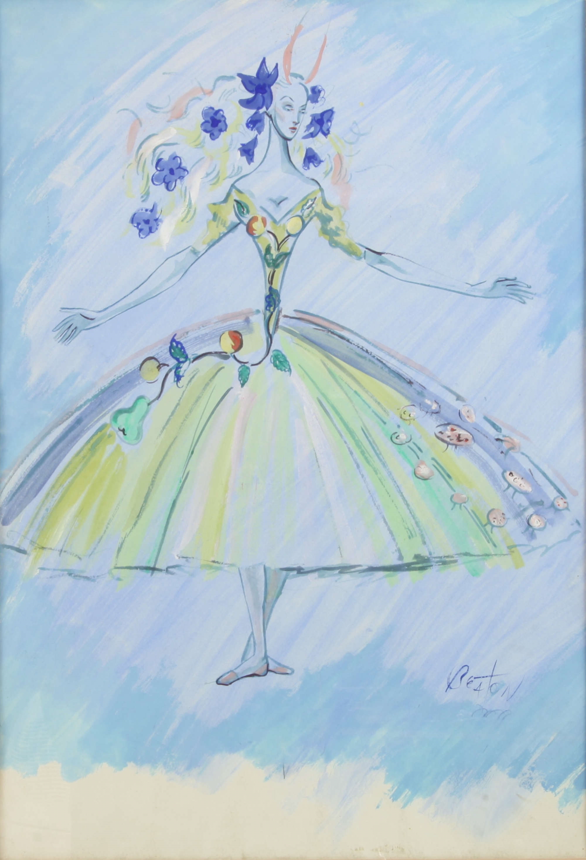 Cecil Beaton | dress design for a dancer | MutualArt