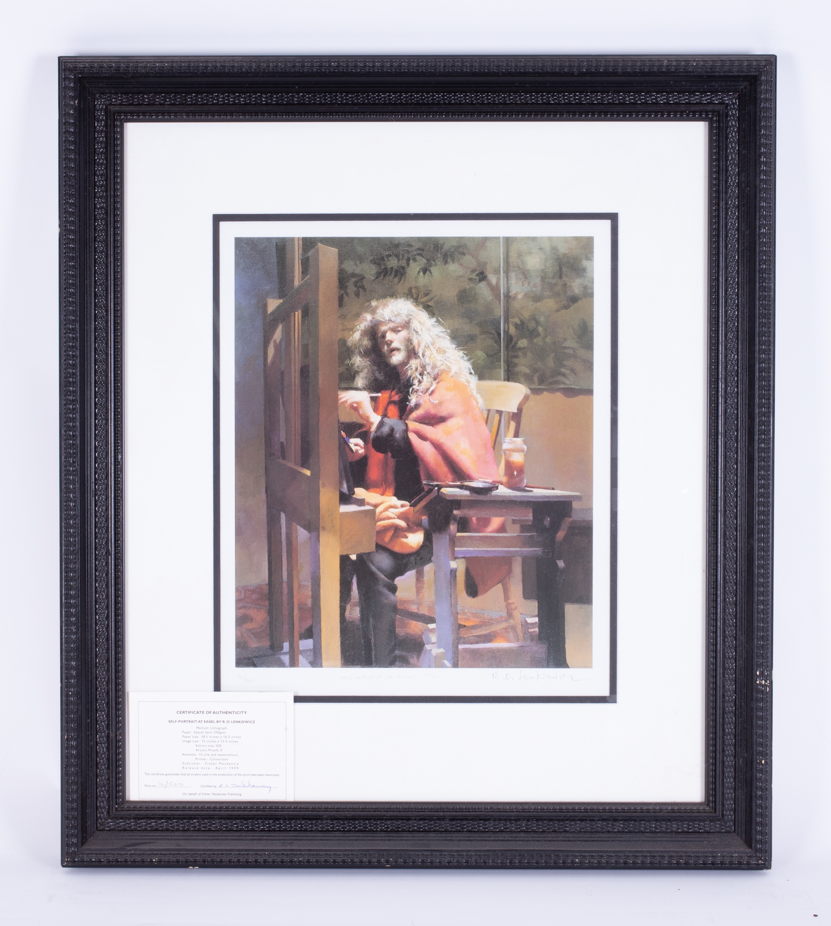 Robert Lenkiewicz | Self Portrait at Easel (1992) | MutualArt