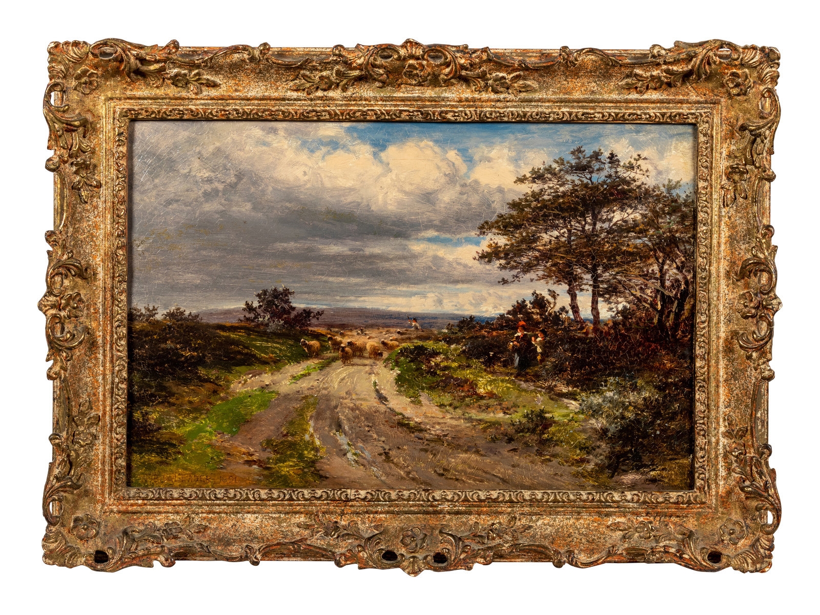 Benjamin Williams Leader | Herding Sheep (1891) | MutualArt