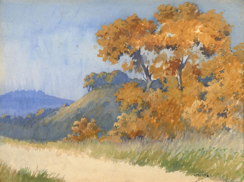 Alphonse Osbert | Étude de paysage | MutualArt