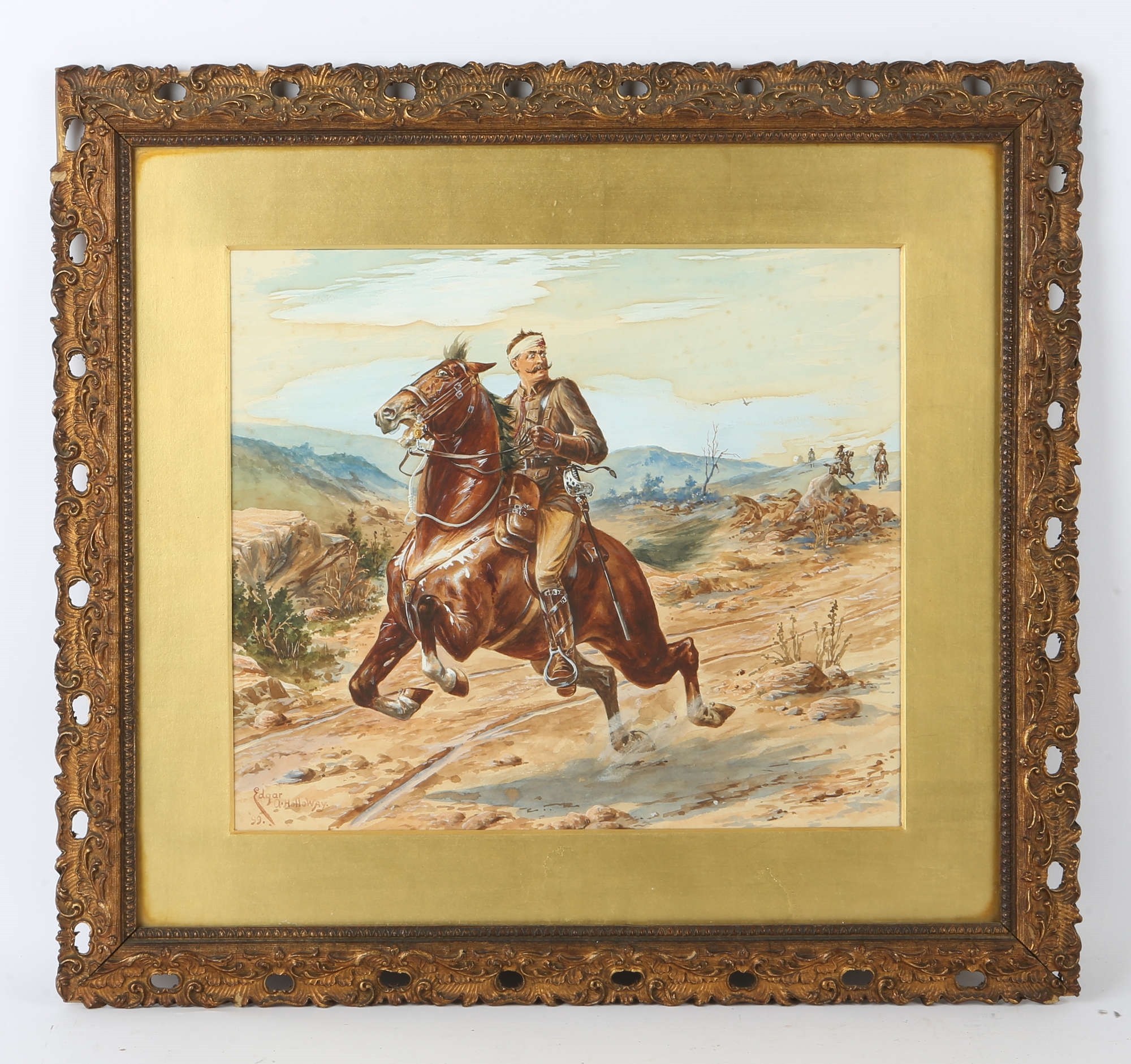 Edgar Alfred Holloway | 'A Desperate Rider' (1899) | MutualArt