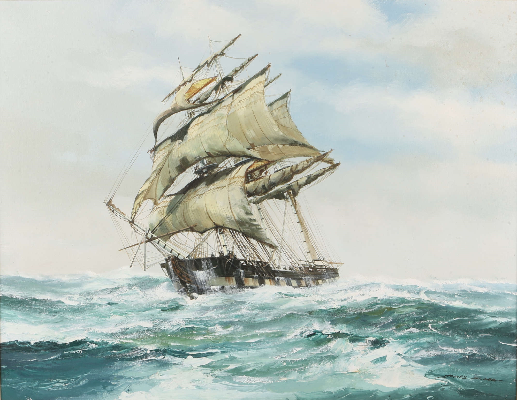 James Blade | battleship at sea | MutualArt