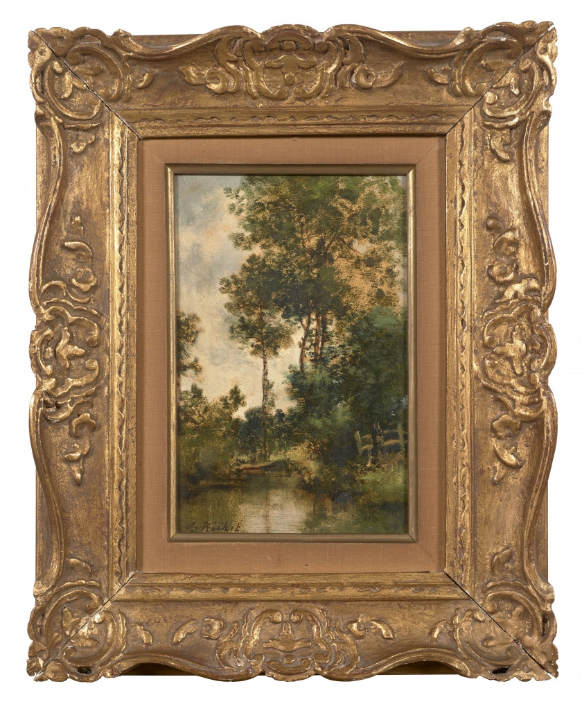 Léon Richet | Mare au pied des grands arbres | MutualArt