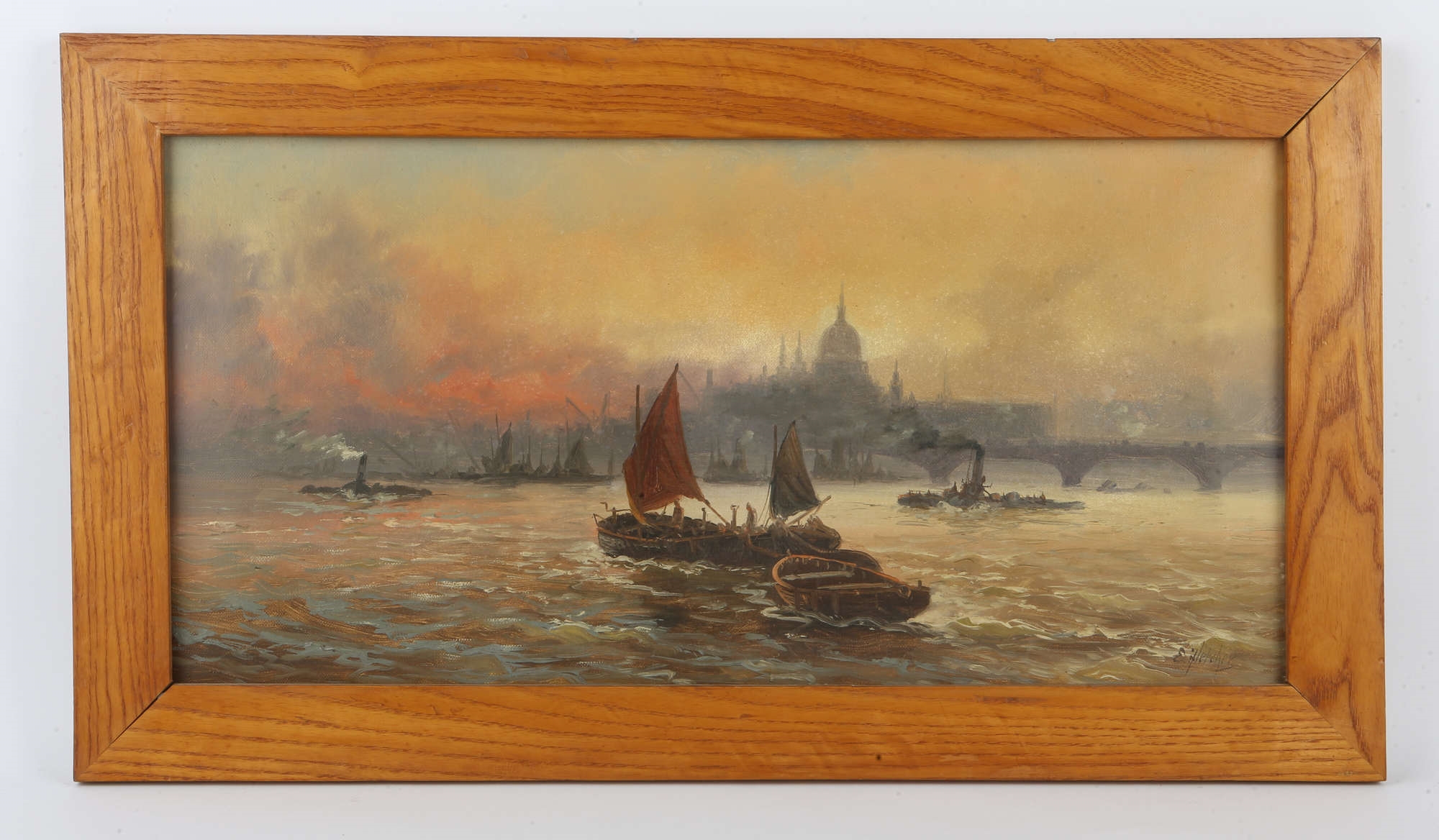 Edward Henry Eugene Fletcher | Thames scene with St. Paul's to ...